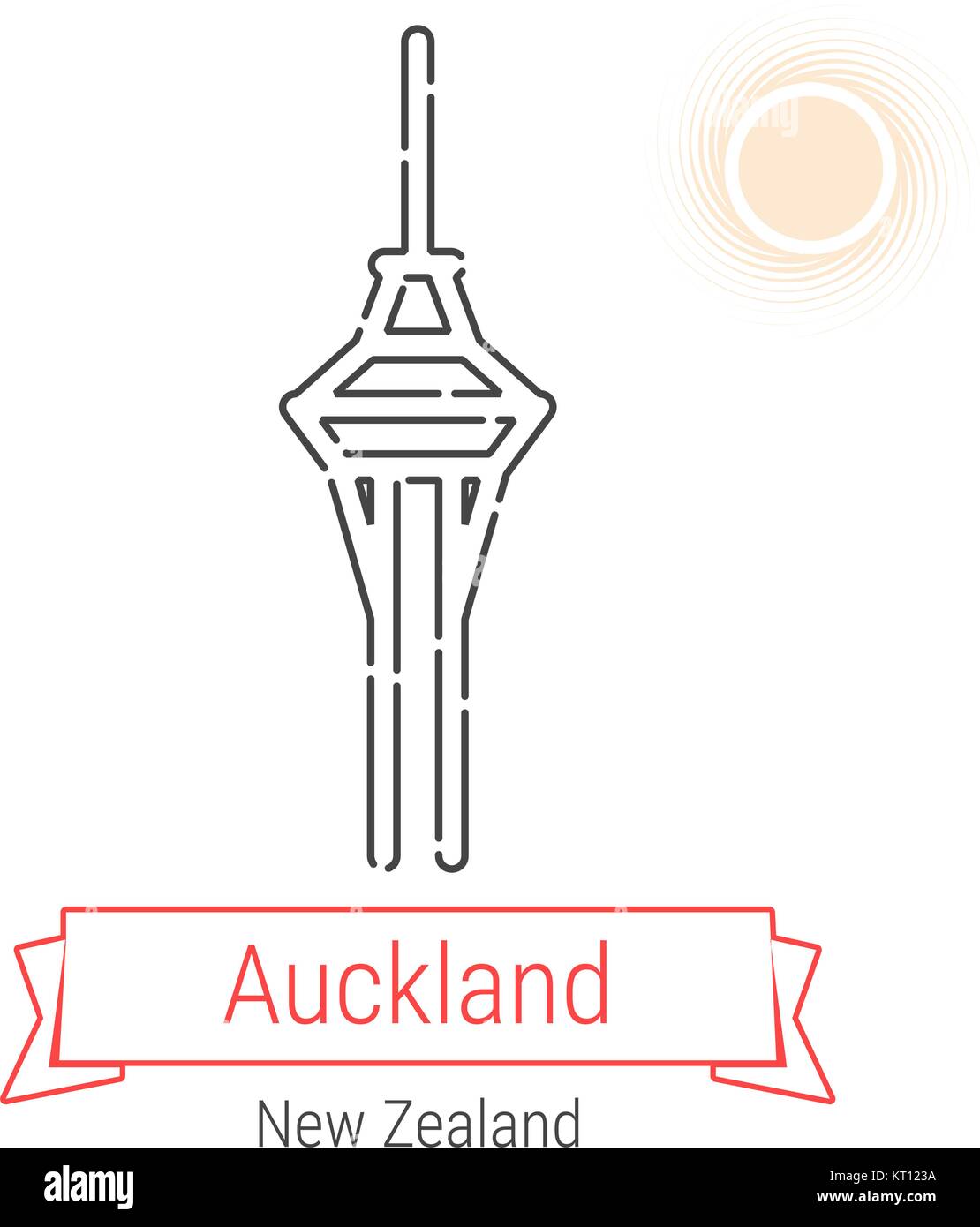 Auckland, New Zealand Vector Line Icon Stock Vector Image & Art - Alamy