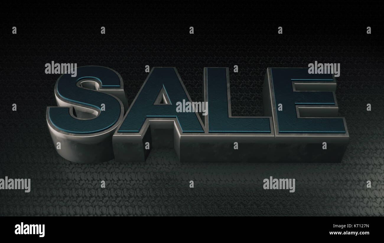 Metal 3D Text SALE with reflection Stock Photo - Alamy