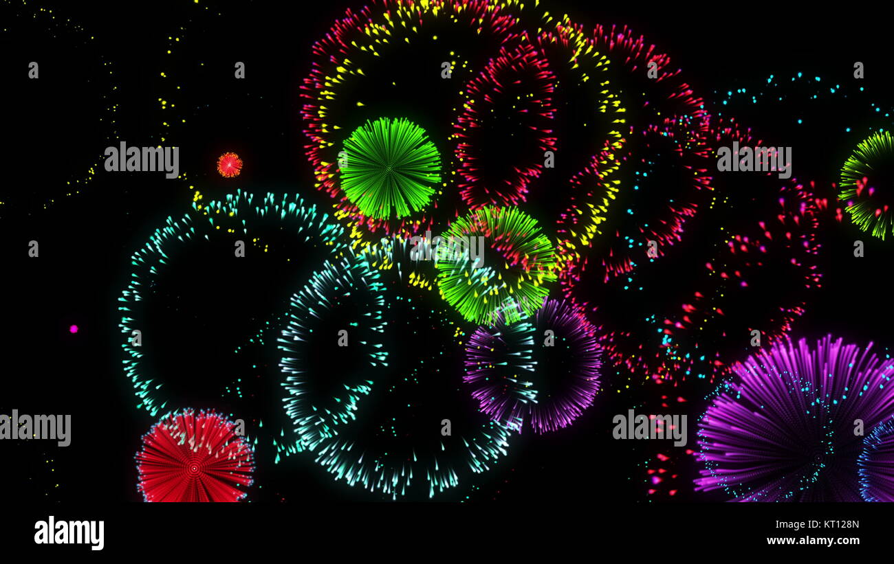 beautiful fireworks. computer generated Stock Photo - Alamy