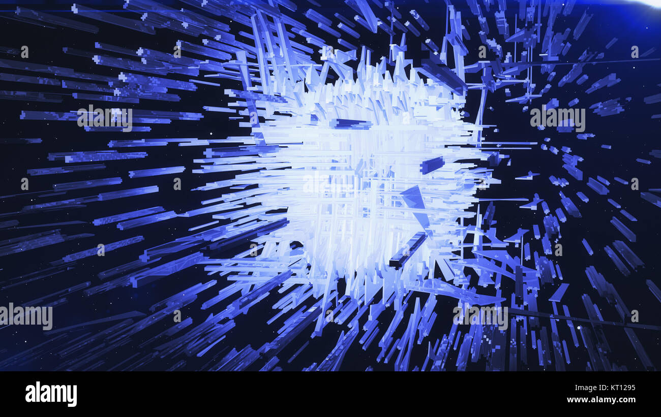 Abstract background with technology space elements. 3D rendered Stock ...