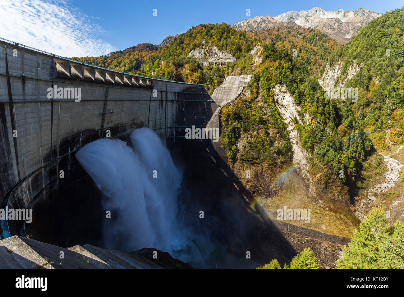 Rainbow and Kurobe Dam Stock Photo - Alamy