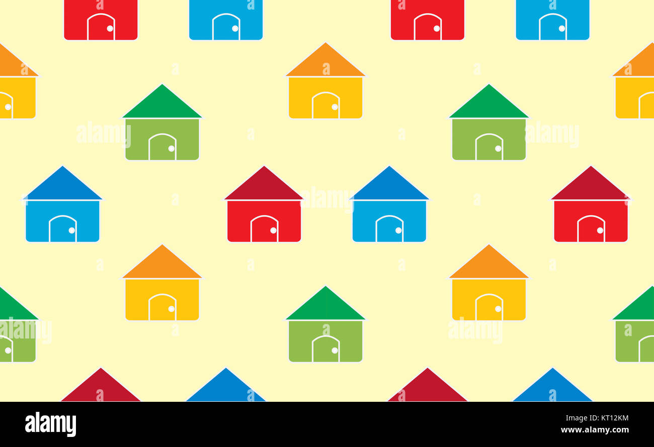 Houses seamless pattern background Stock Photo - Alamy