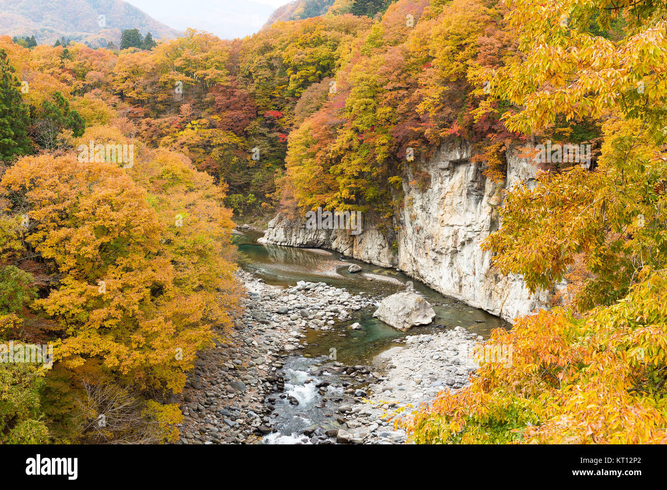 Autumn mountain valley scenery Stock Photo - Alamy