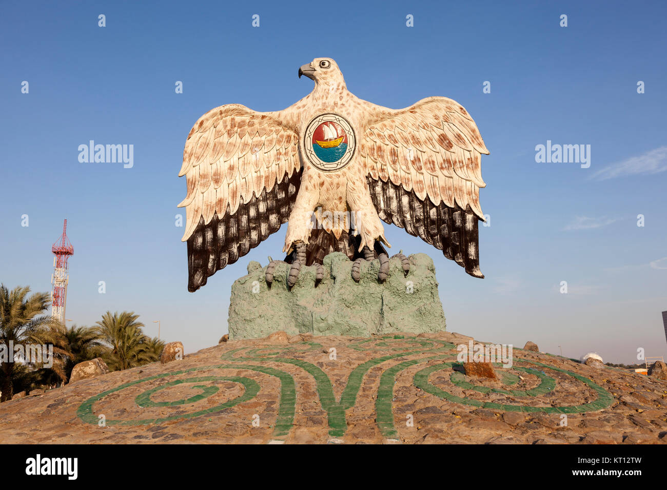 falcon monument in madinat zayed,uae Stock Photo - Alamy