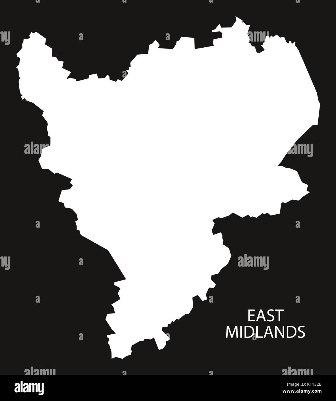 East of england map hi-res stock photography and images - Alamy