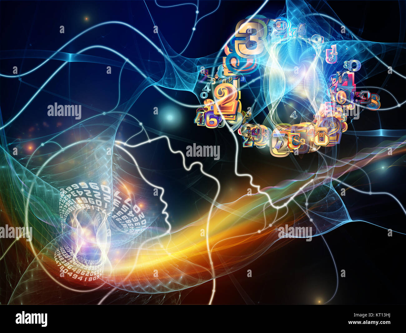 Virtual Thought Network Stock Photo - Alamy
