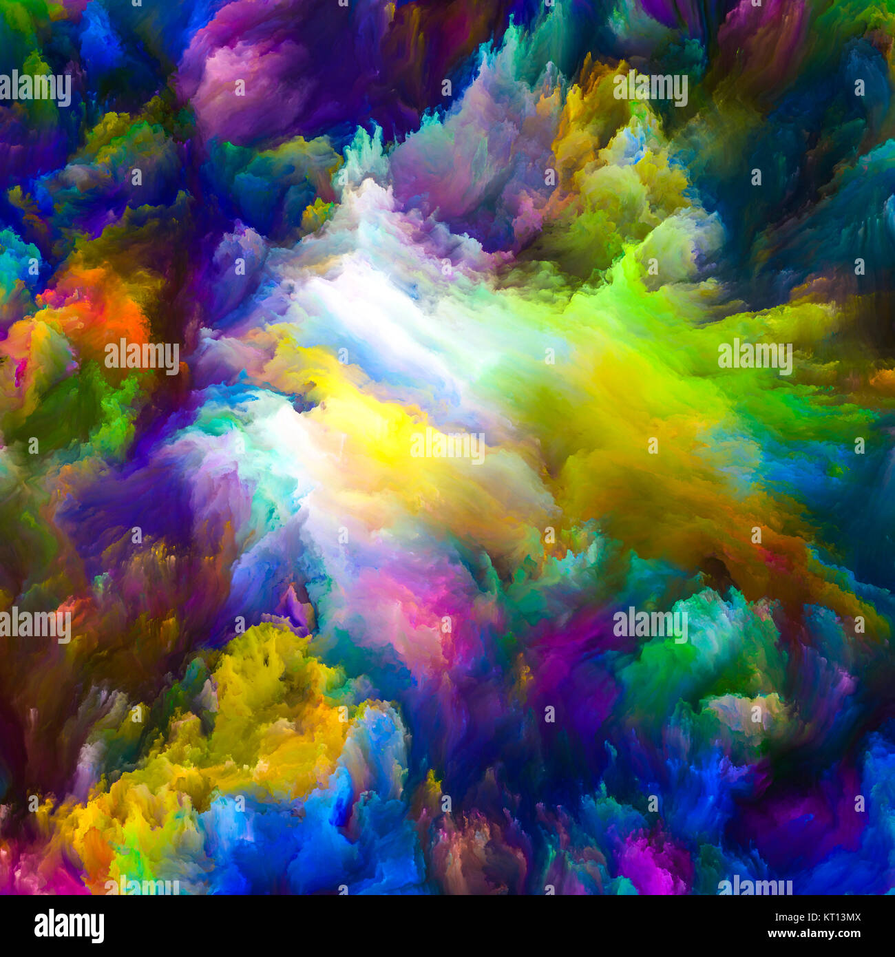 Exploding Virtual Canvas Stock Photo - Alamy