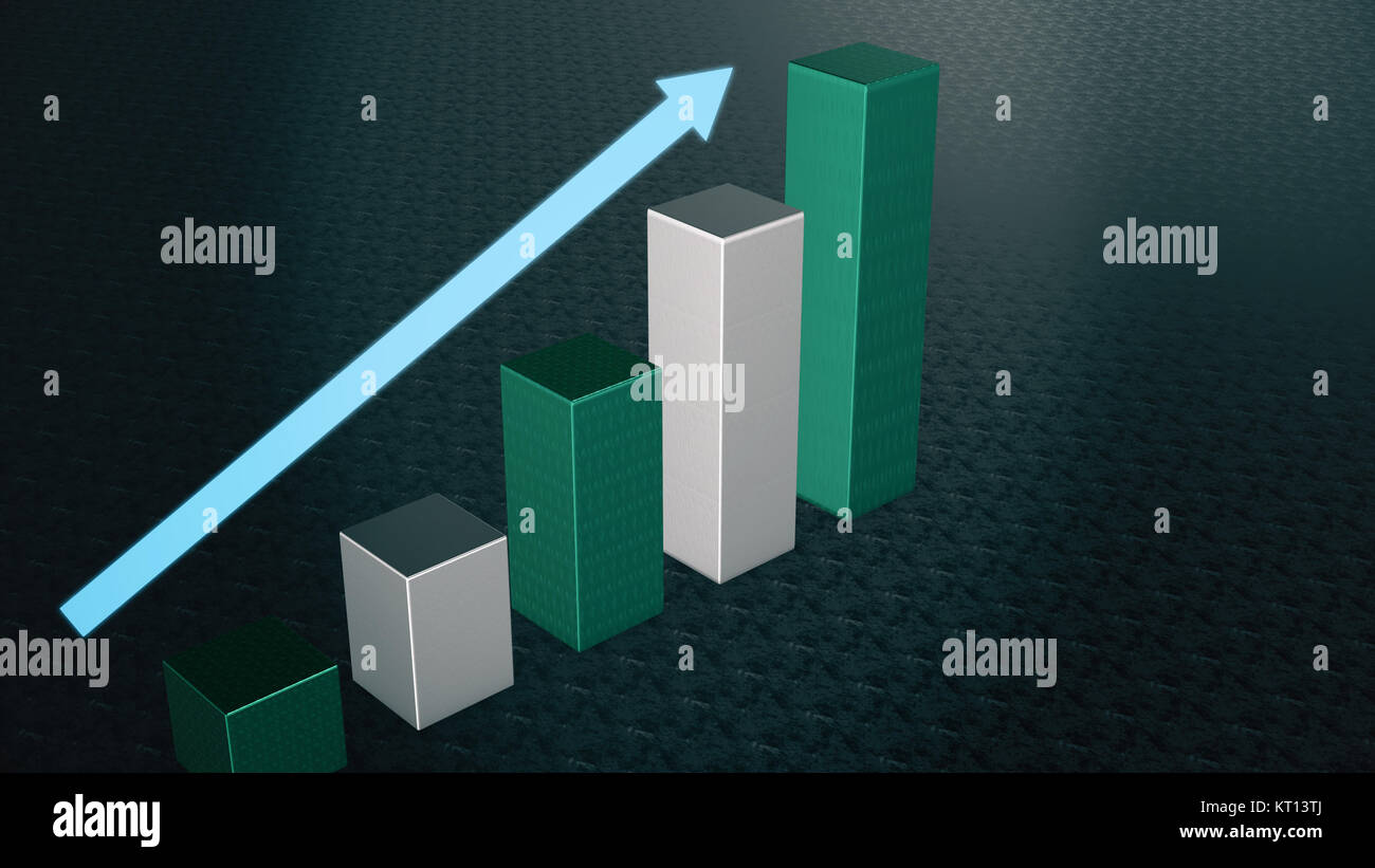 Graph Bar, Infographic diagram, chart. 3D rendered Stock Photo - Alamy