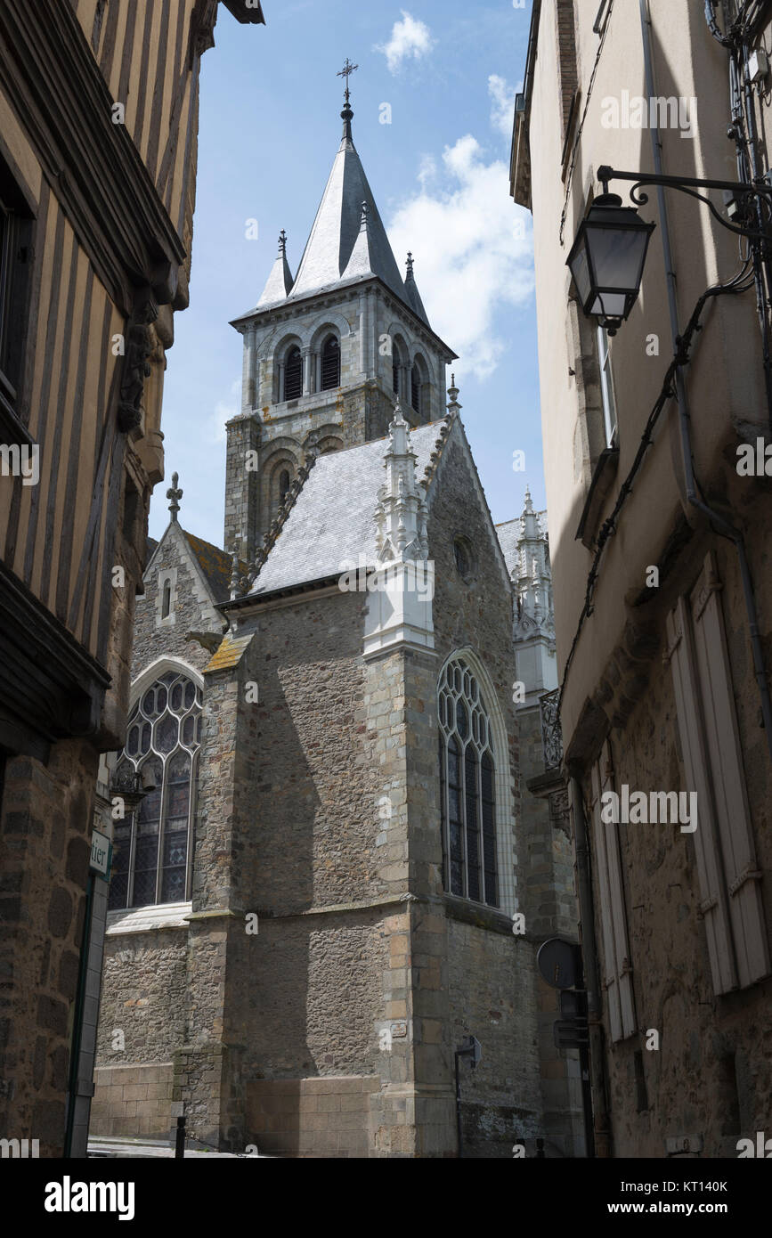The Cathedral of the Holy Trinity in Laval viewed from the Rue de la ...