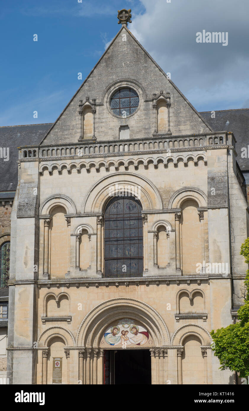Cathedral of the Holy Trinity in Laval, a town in the Mayenne region of ...
