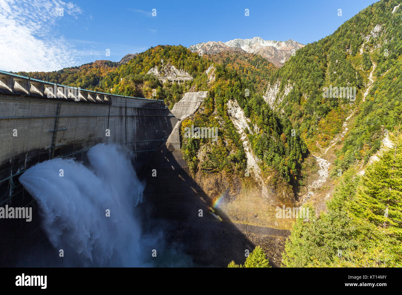 Kurobe Dam and rainbow Stock Photo - Alamy
