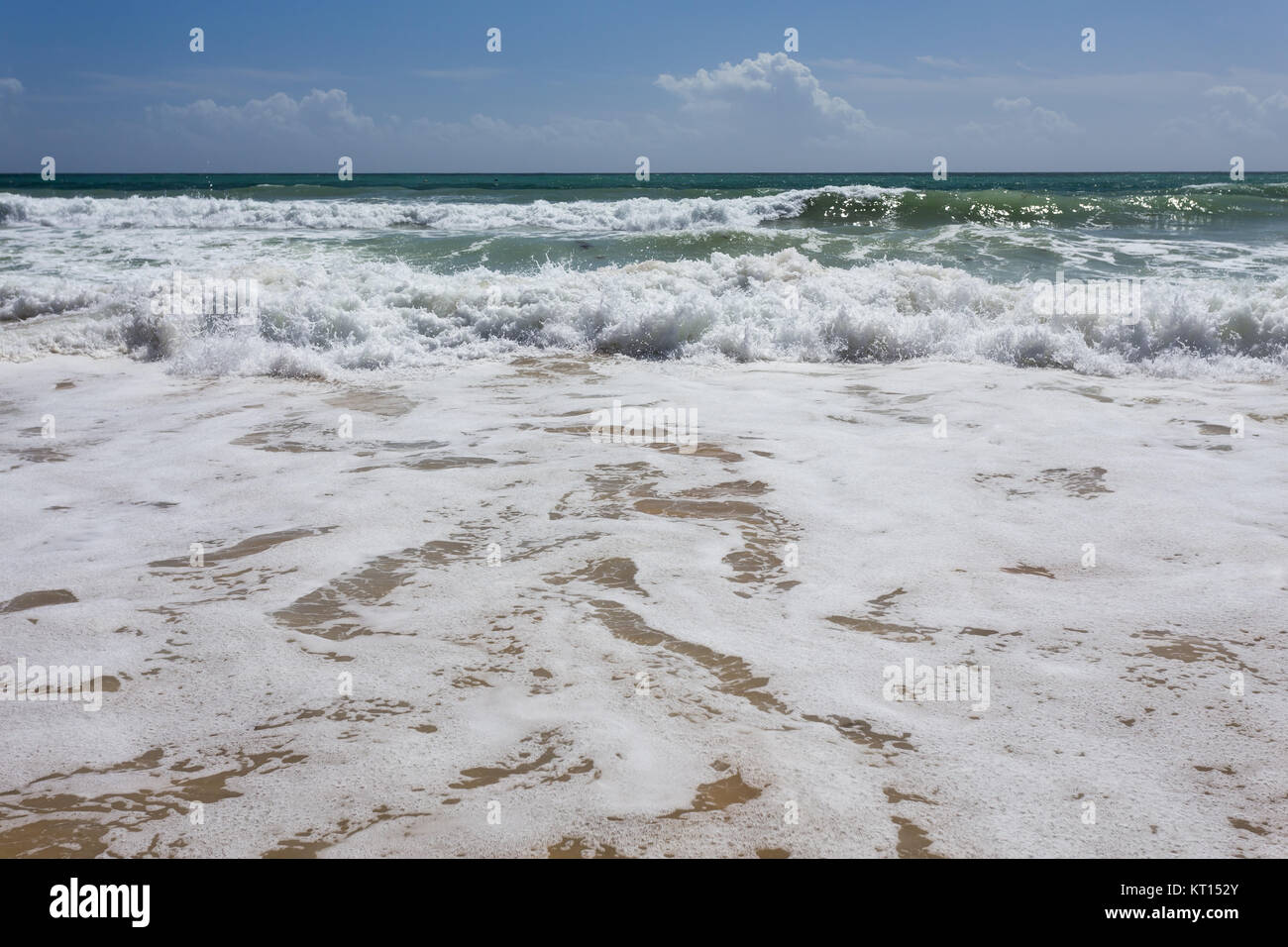 Beautiful mediterranean water lapping on the shore Stock Photo - Alamy