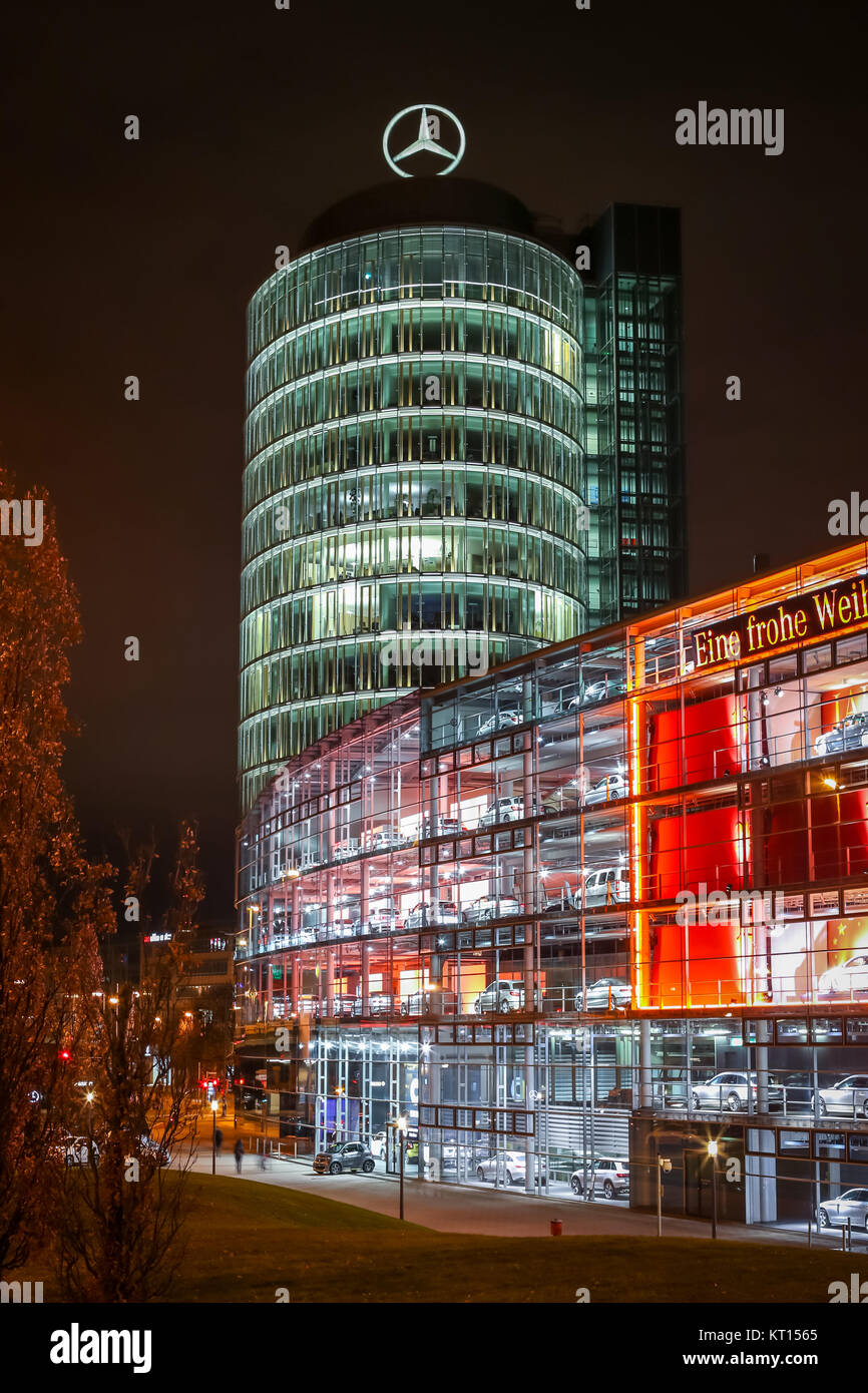 MUNICH, GERMANY - DECEMBER 11, 2017 : A view of the Mercedes Benz ...