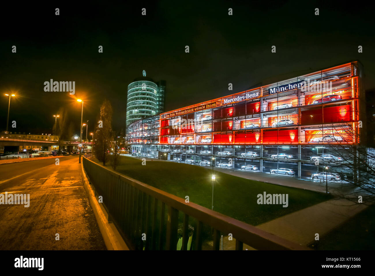 MUNICH, GERMANY - DECEMBER 11, 2017 : A view of the Mercedes Benz ...