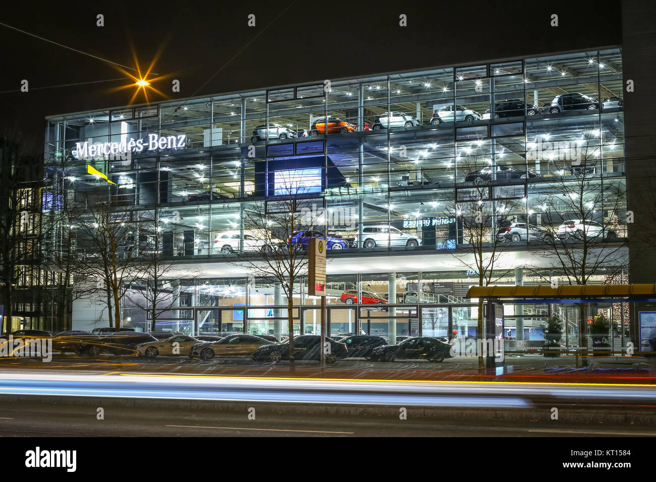 MUNICH, GERMANY - DECEMBER 11, 2017 : A view of the Mercedes Benz ...