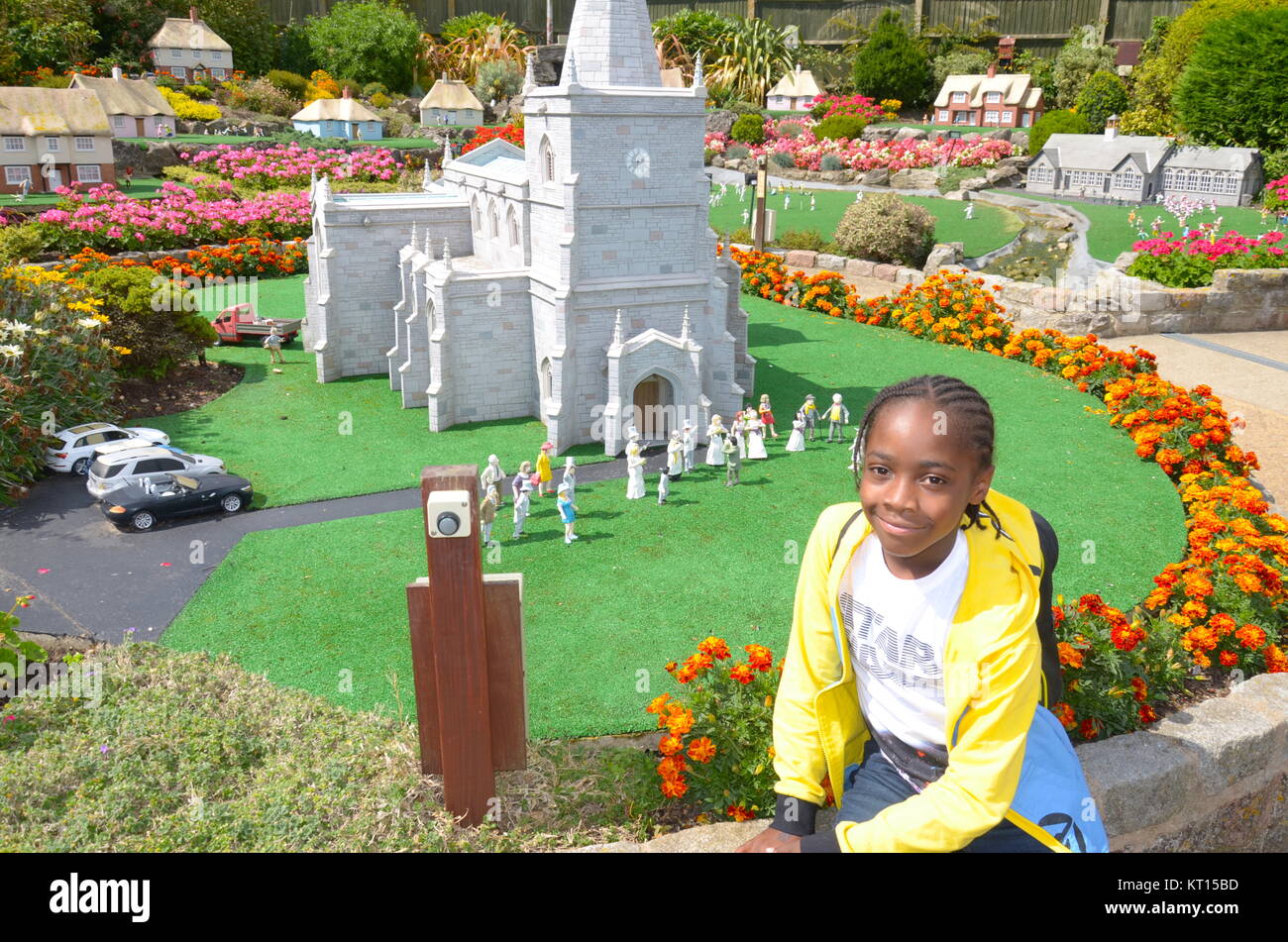 Afro-Caribbean boy enjoying the Merridale Model Village in Great ...
