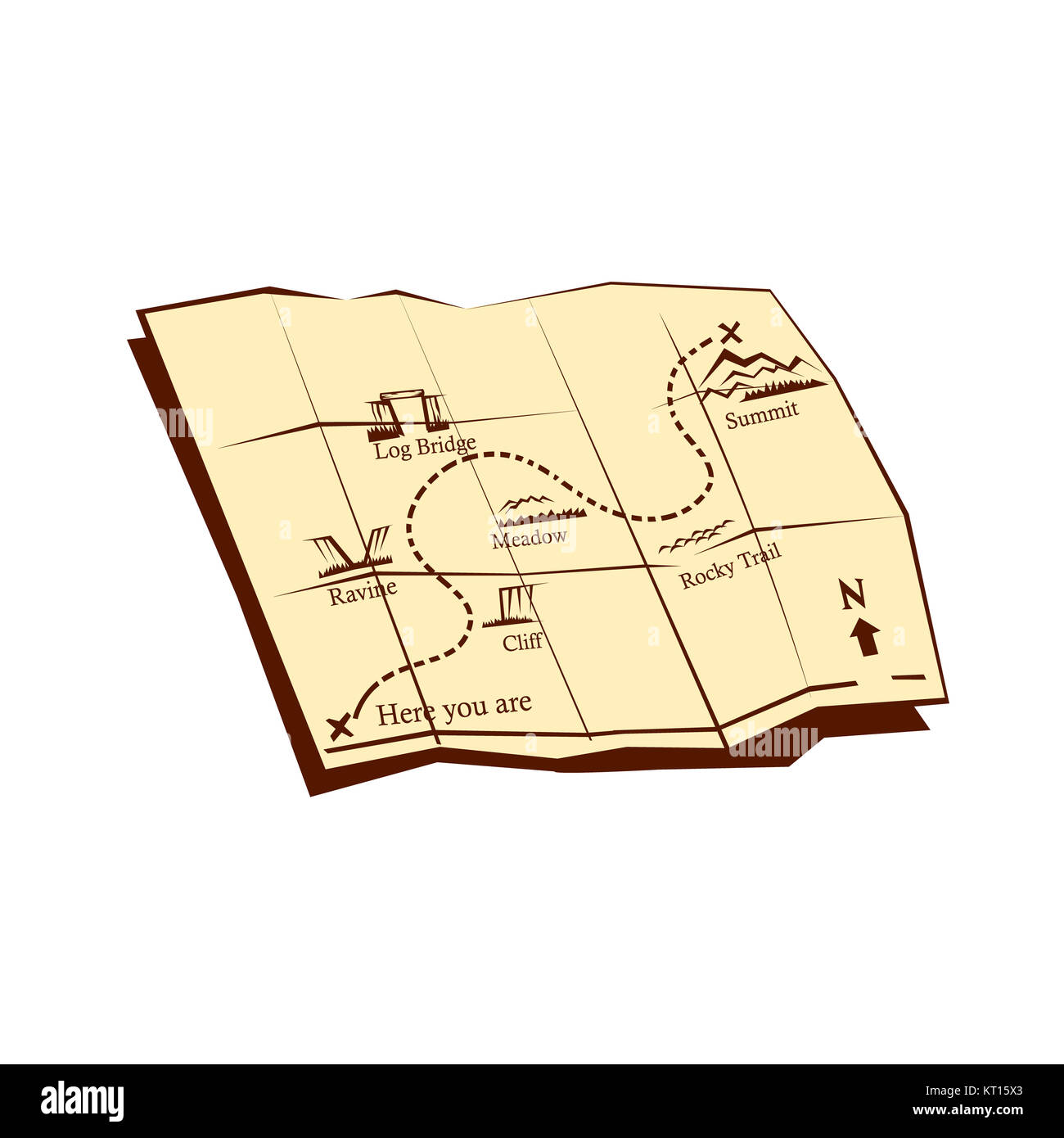 X marks the spot map hi-res stock photography and images - Alamy