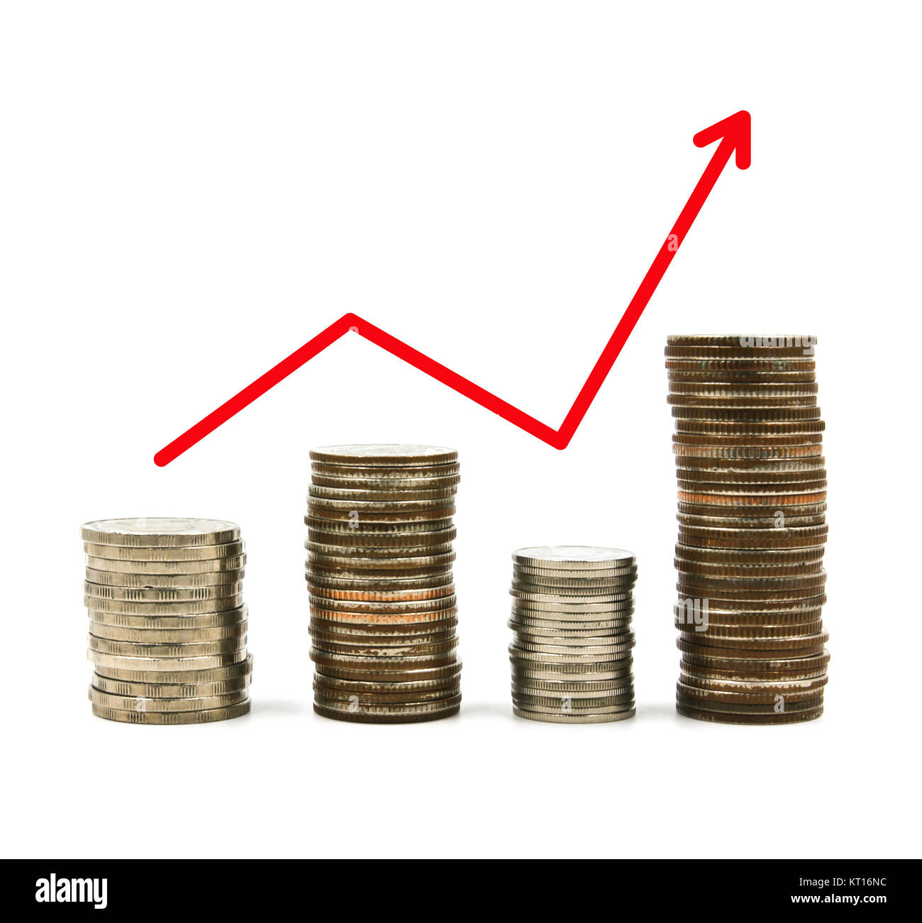 stacked coins graph arrow Stock Photo - Alamy stacked coins graph arrow Stock Photo - Alamy