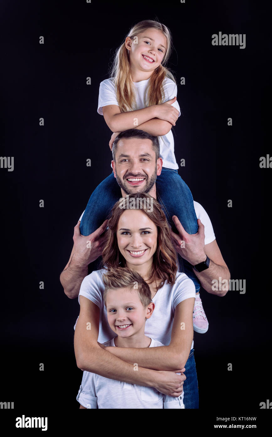 Happy family having fun Stock Photo - Alamy