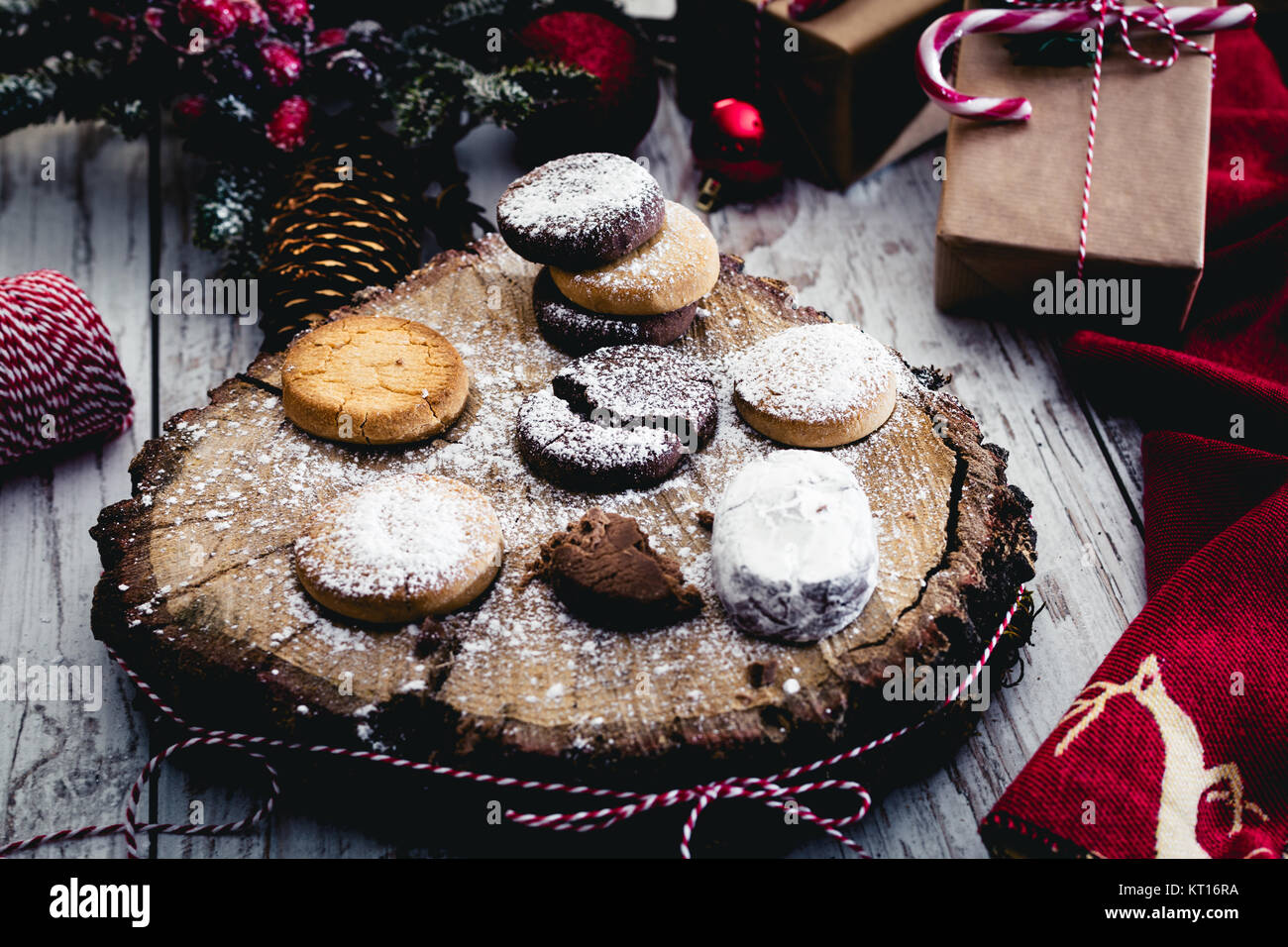 Traditional Spanish Christmas candy. Andalusian Shortbread cookies ...