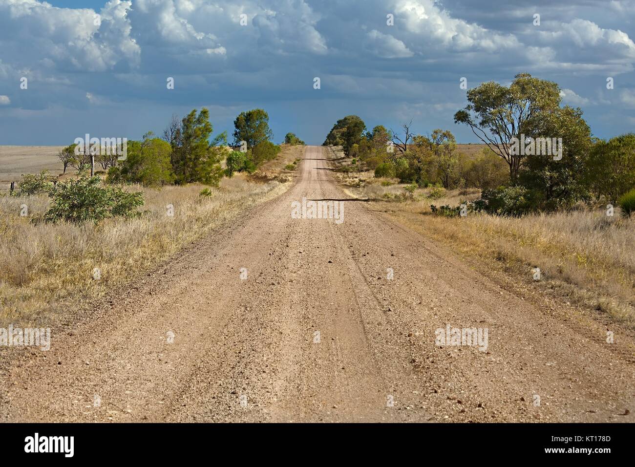 Gravel road perspective Stock Photo - Alamy