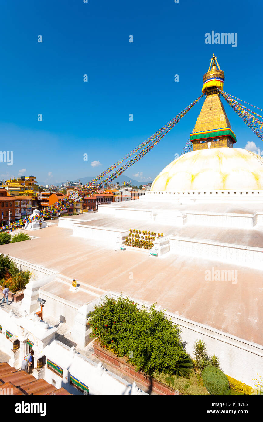 Boudhanath stupa aerial view hi-res stock photography and images - Alamy