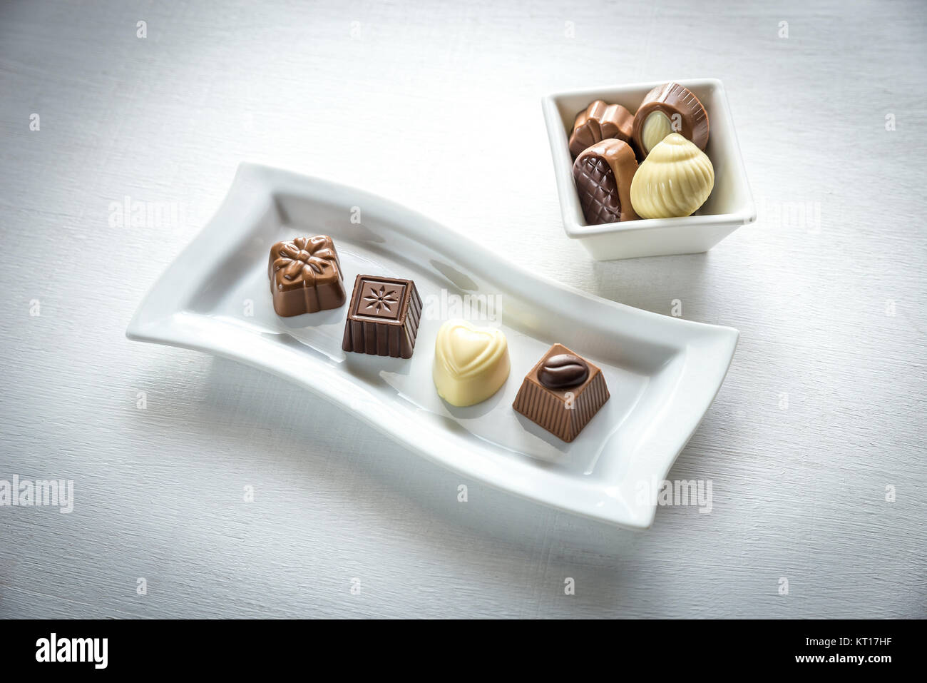 Chocolate candies of different shapes Stock Photo - Alamy