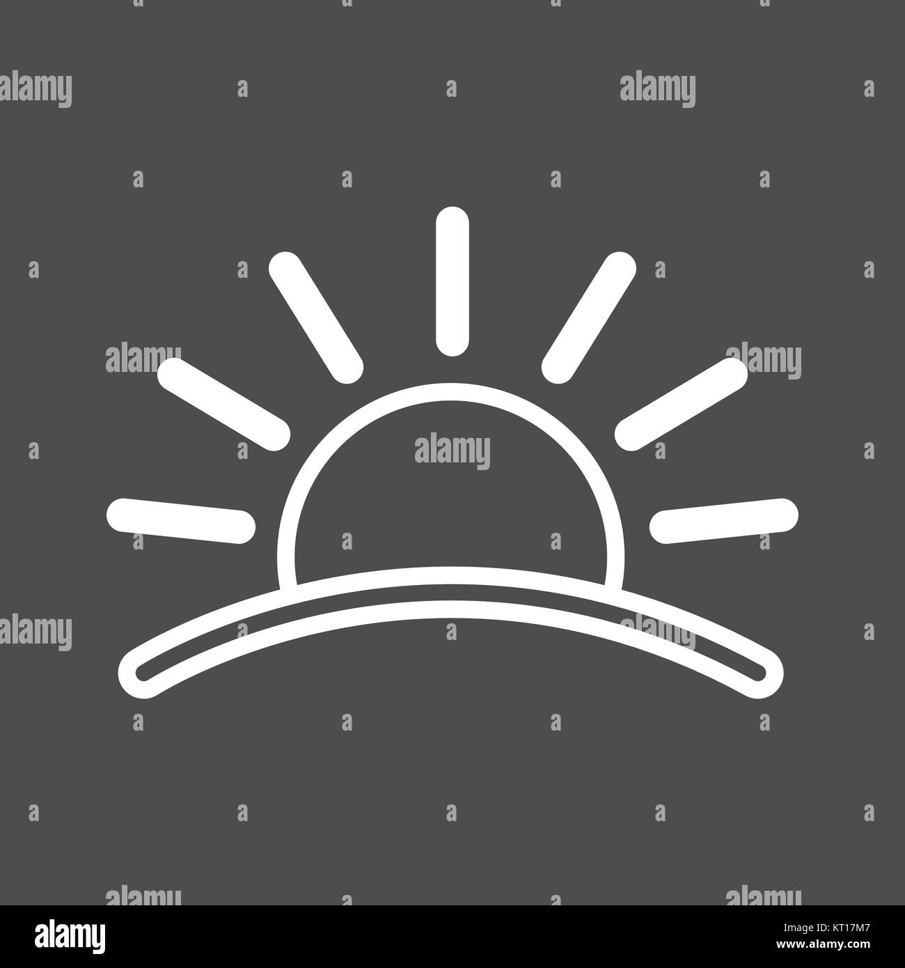 Sun icon. Sunset icon. Flat icon of sun. Sun EPS. Vector Stock Vector ...