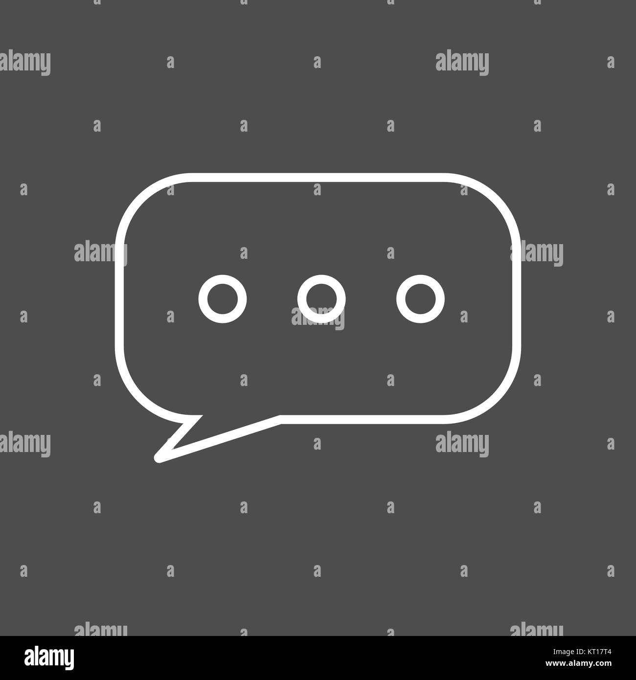 Chat or text messaging bubbles with dots line art icon apps and ...