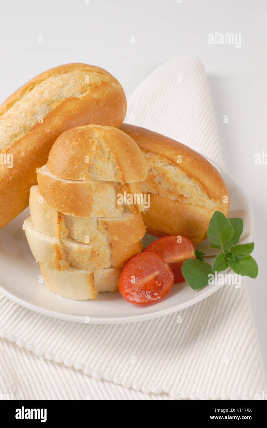 fresh mini baguettes Stock Photo - Alamy