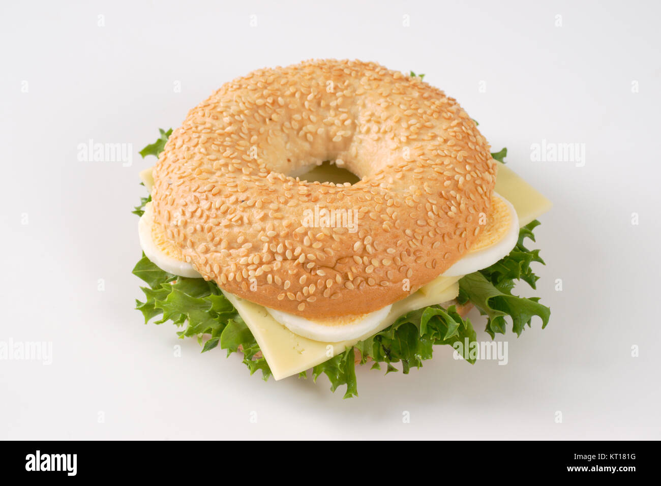 egg and cheese bagel sandwich Stock Photo - Alamy