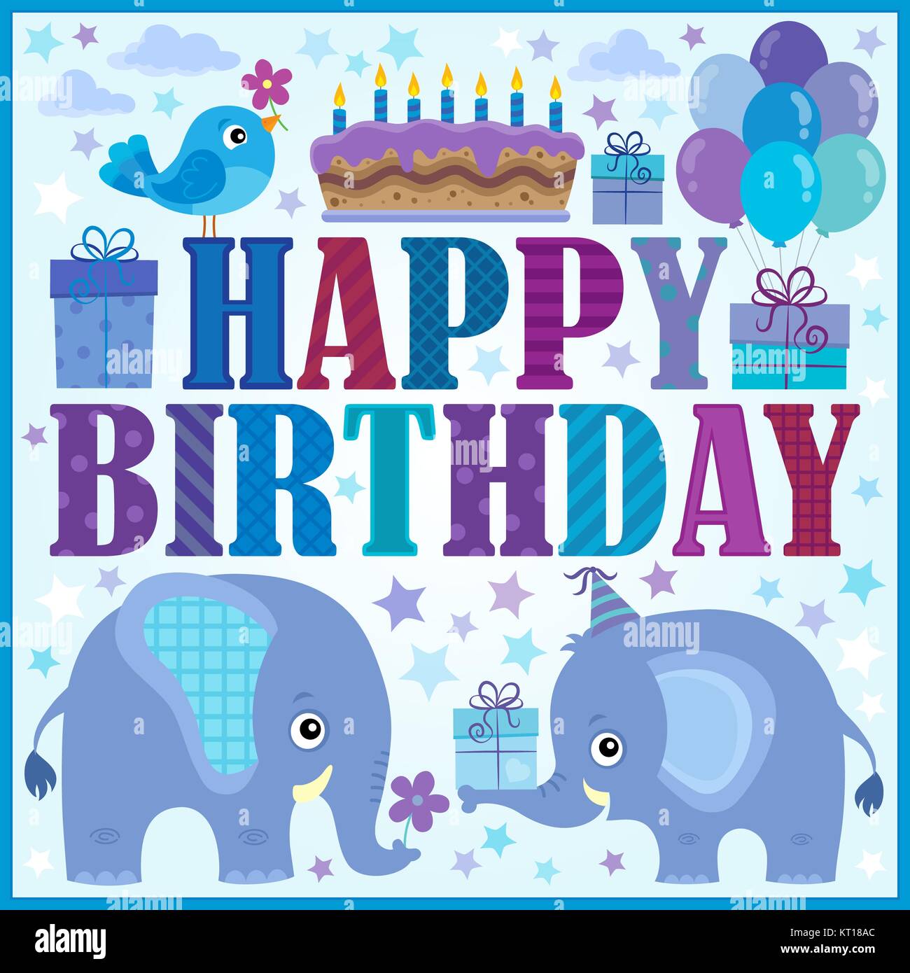 Happy birthday composition 2 Stock Photo - Alamy