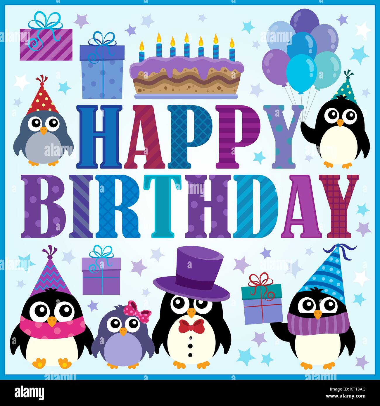 Happy birthday composition 4 Stock Photo - Alamy