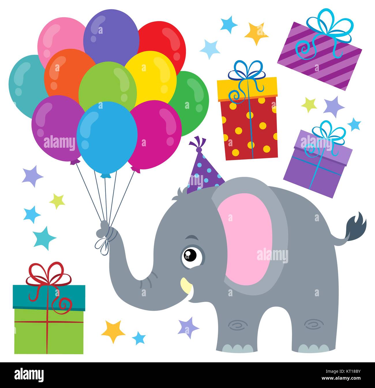 Party elephant theme image 1 Stock Photo - Alamy