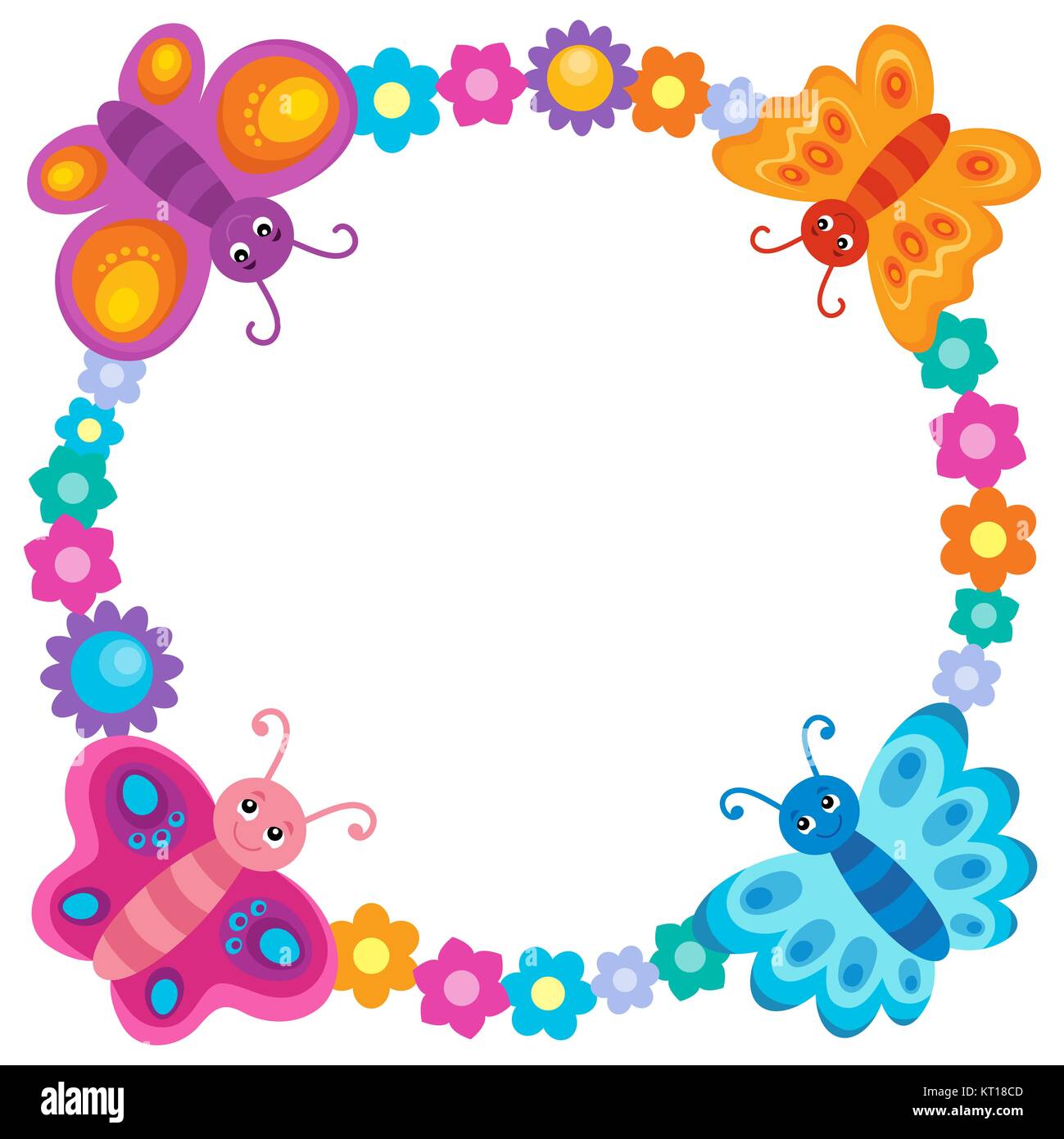 Stylized butterflies theme image 4 Stock Photo - Alamy