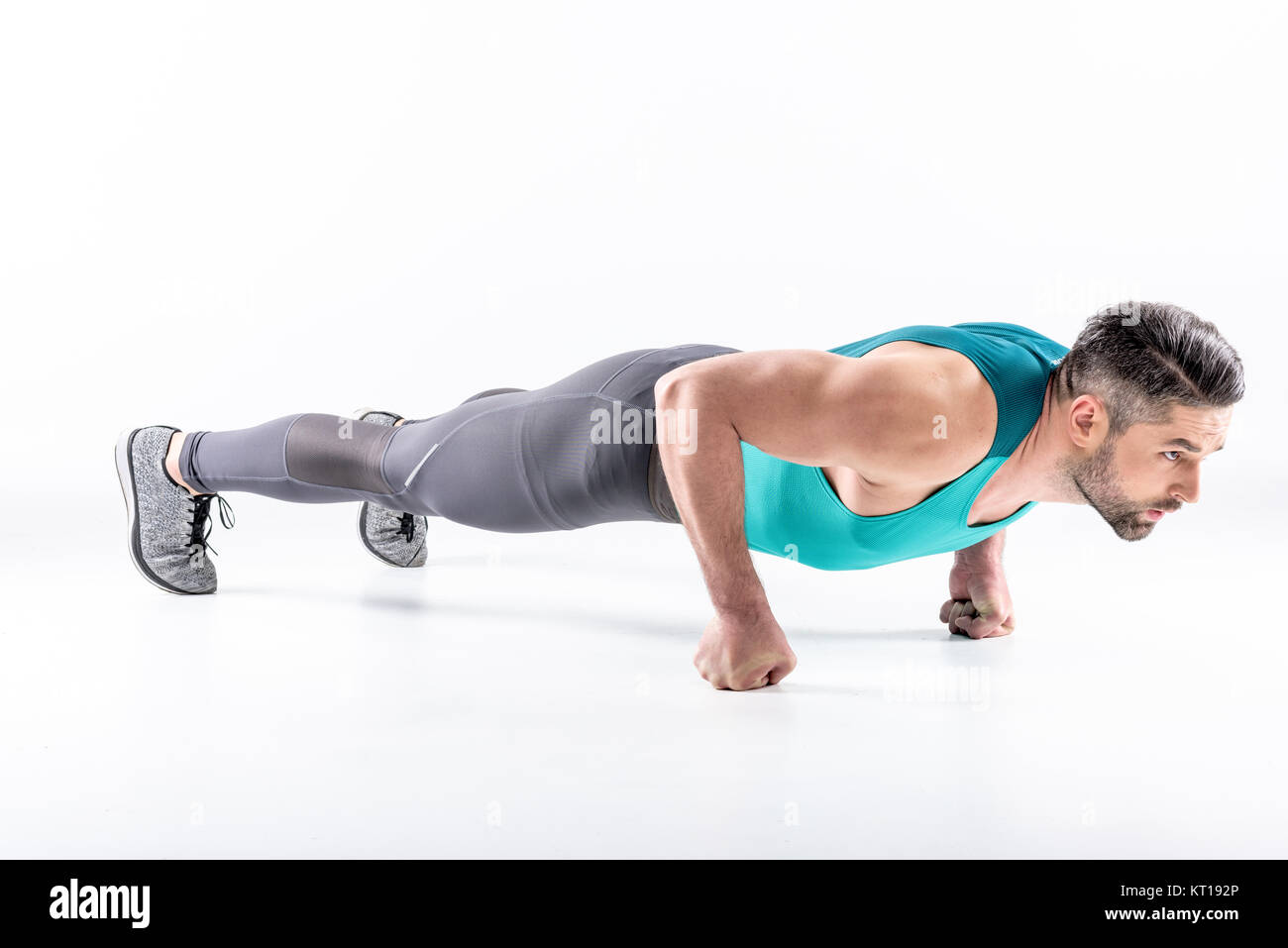 Man doing plank exercise Stock Photo - Alamy