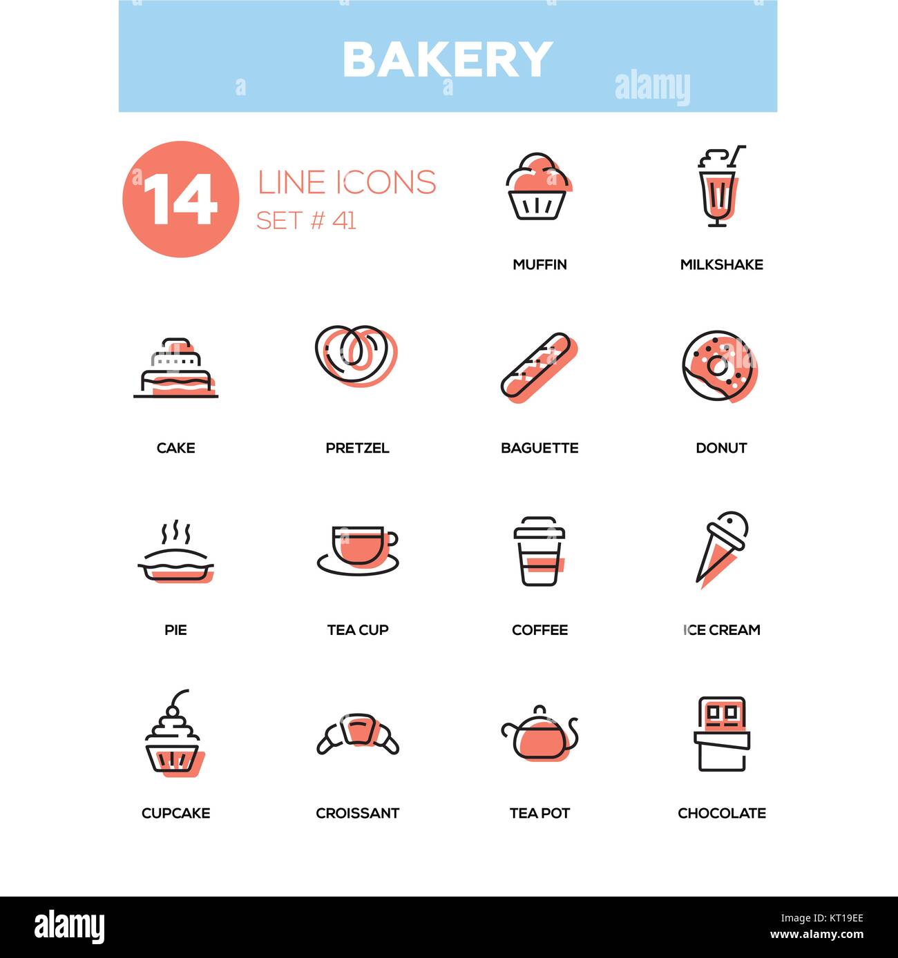 Pretzel bakery food line Stock Vector Images - Alamy