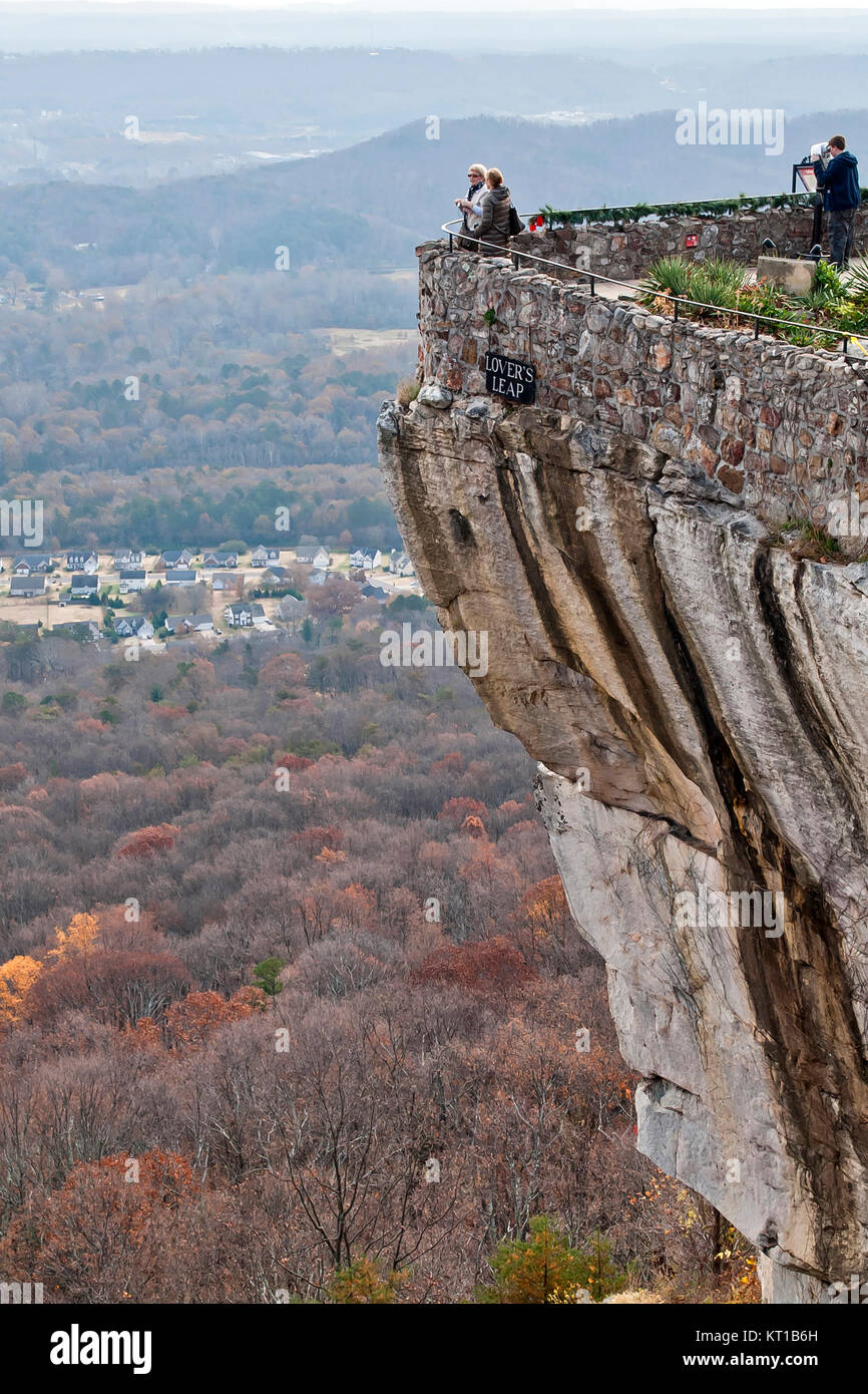 Tourists stand atop Rock ,Rock City, Georgia Stock Photo - Alamy