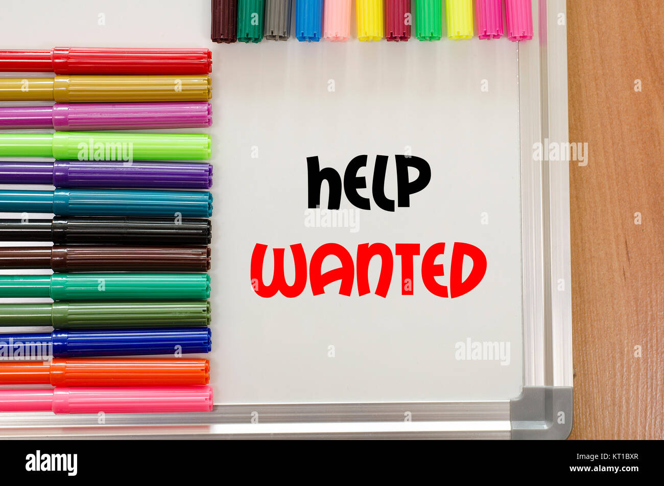 Help wanted text concept Stock Photo - Alamy
