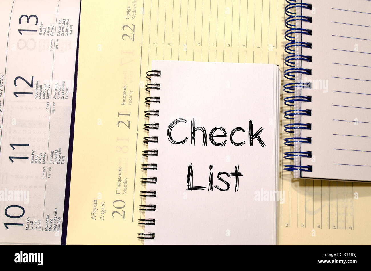 Check list concept on notebook Stock Photo - Alamy