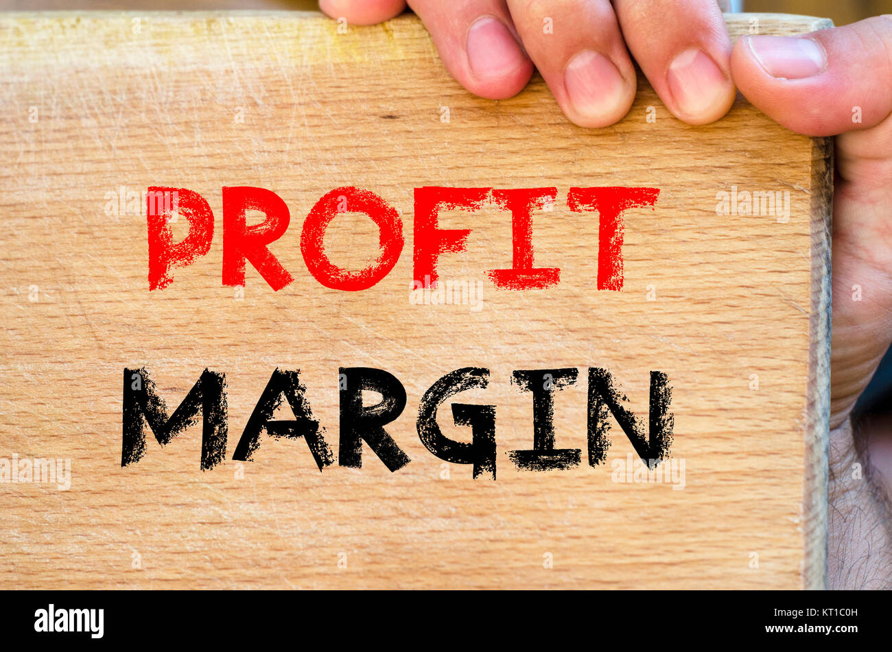Profit margin text concept Stock Photo - Alamy