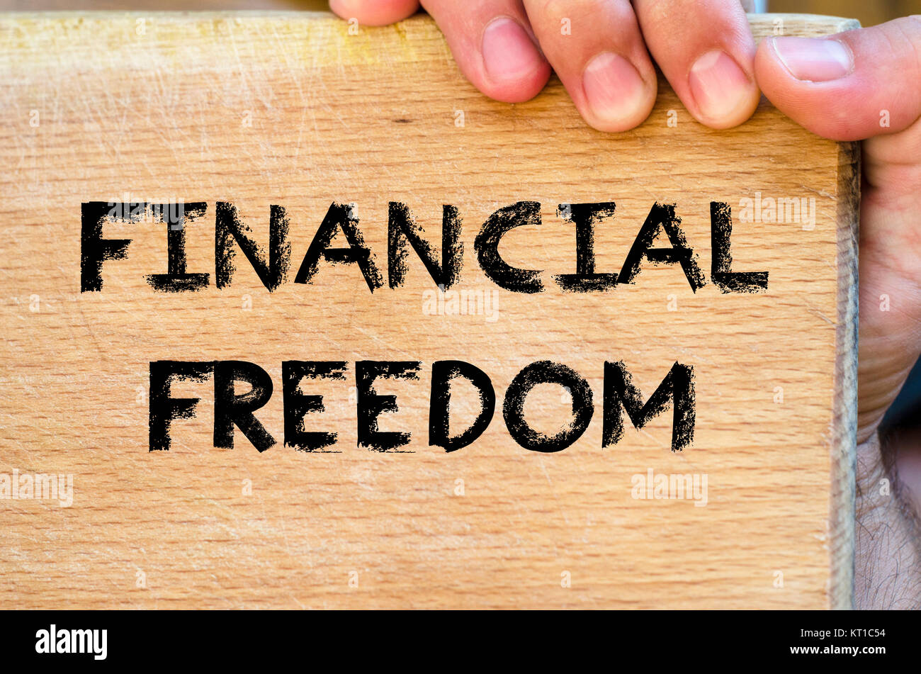 Financial freedom text concept Stock Photo - Alamy