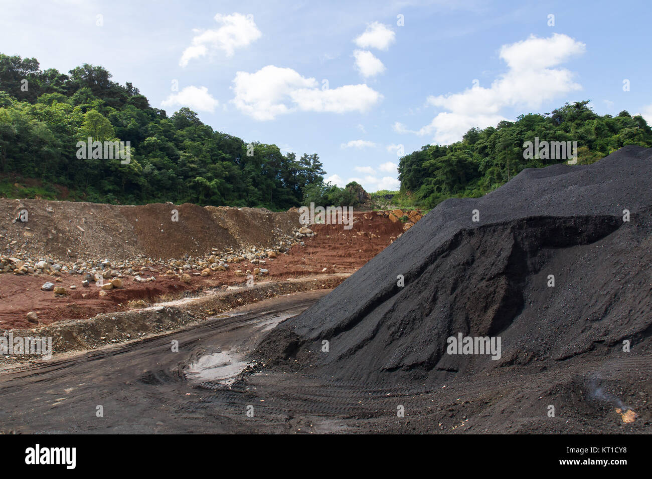 Stockpile of coal Stock Photo - Alamy