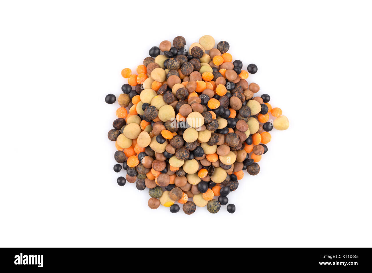 Lentils mix on a white background Stock Photo - Alamy