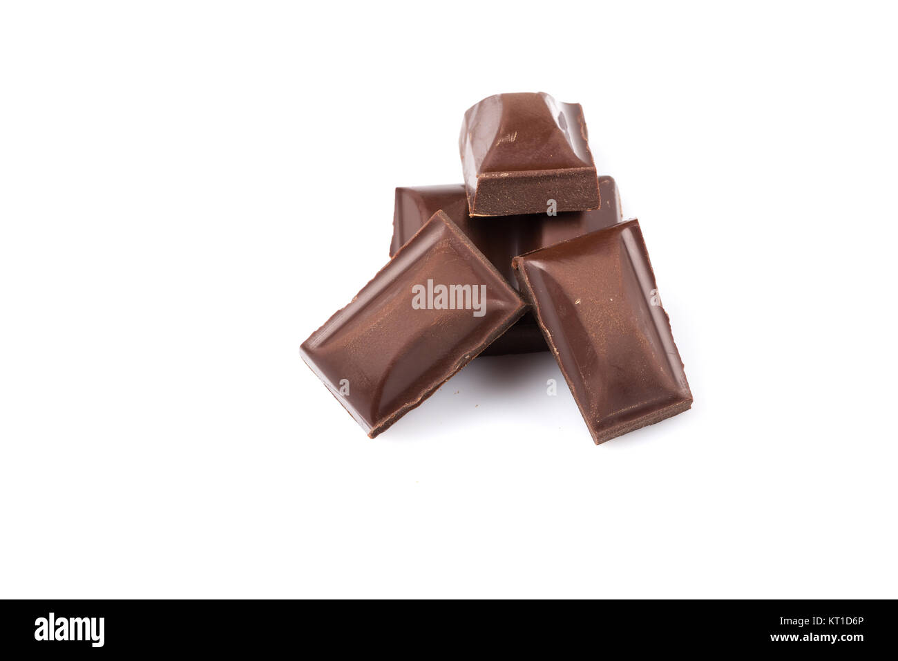 Stack of chocolate pieces Stock Photo - Alamy