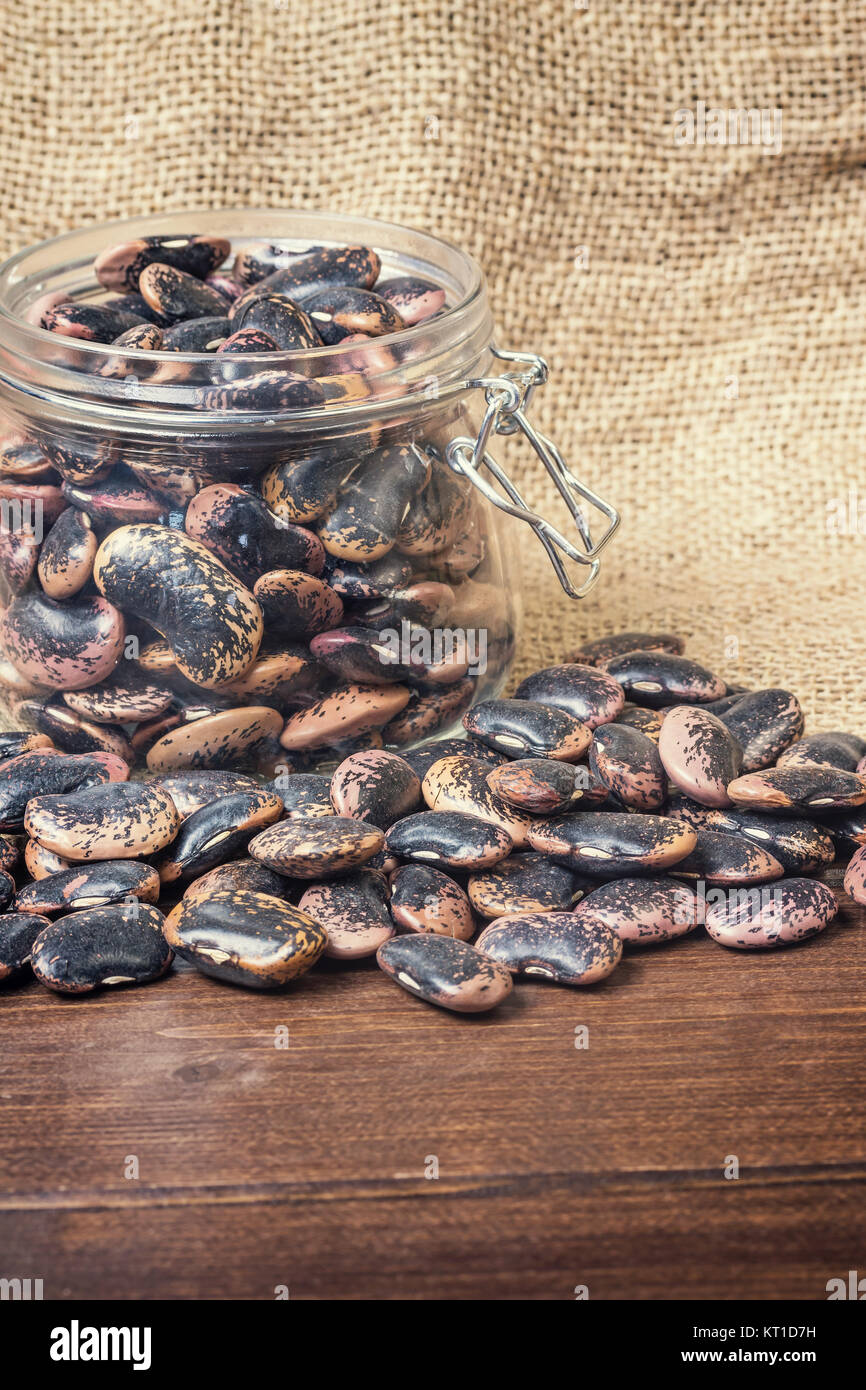 Vintage photo of spilled beans. Vertically Stock Photo - Alamy