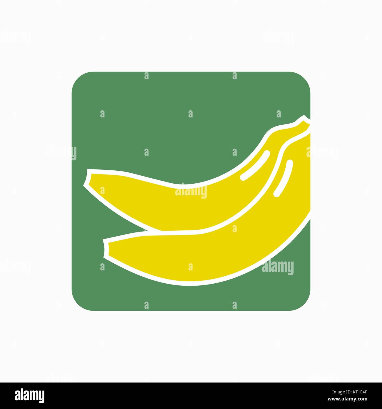 Banana icon simple flat vector illustration. Fresh banana sign Stock ...