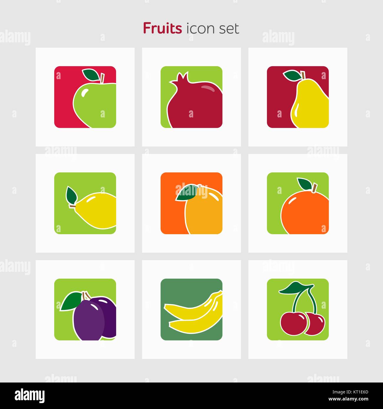 Dark red plum fruit Stock Vector Images - Alamy