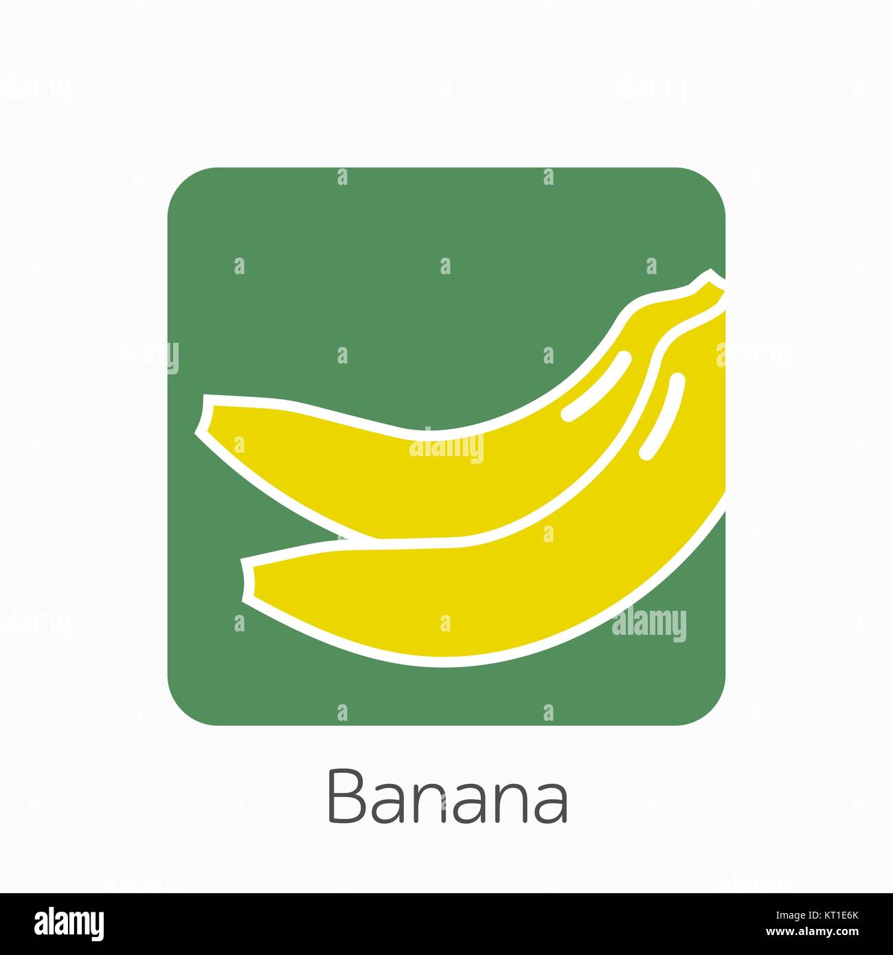 Banana icon simple flat vector illustration. Fresh banana sign Stock ...