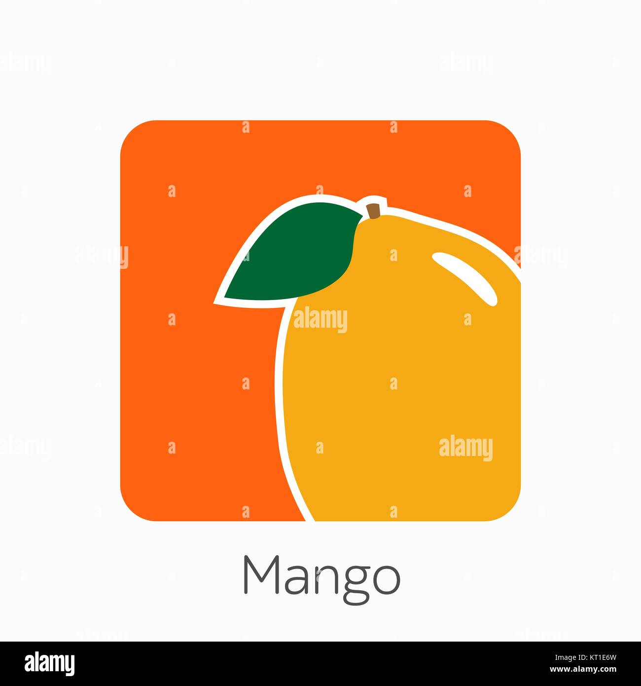 Mango icon simple flat vector illustration. Fresh mango sign Stock ...
